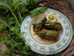 Chard Leaves Stuffed with Vegetables, Rice, Herbs and Fish - Aglaia's ...