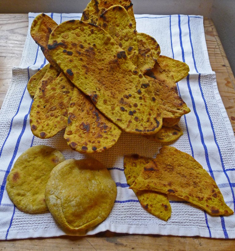 Yellow, Spicy Griddle Crackers - Aglaia's Table οn Kea Cyclades