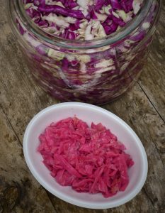 Pink Fermented Cabbage - Aglaia's Table in Kea Cyclades