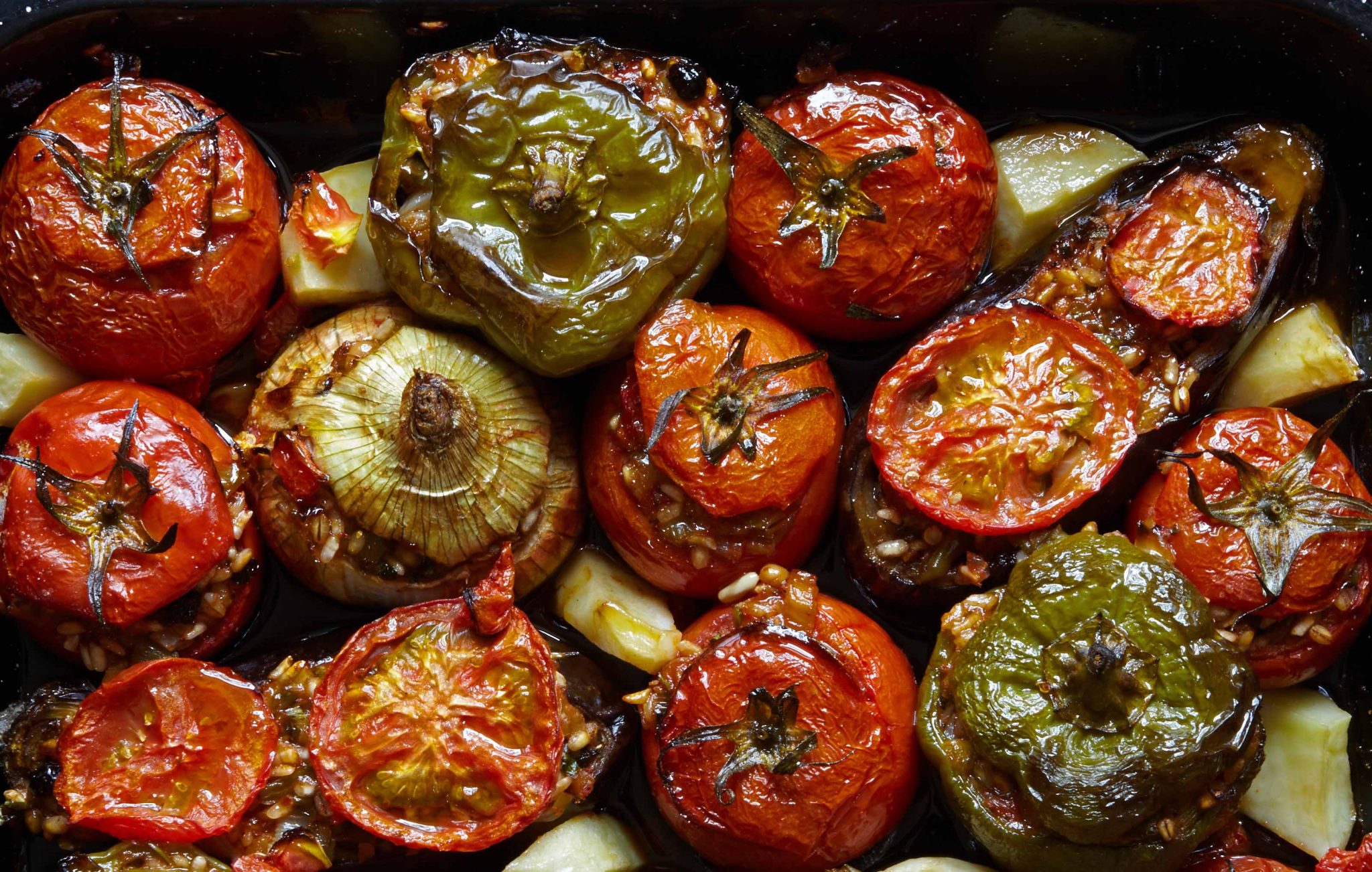 Stuffed Summer Vegetables with Rice, Farro and Pine Nuts - Aglaia's ...
